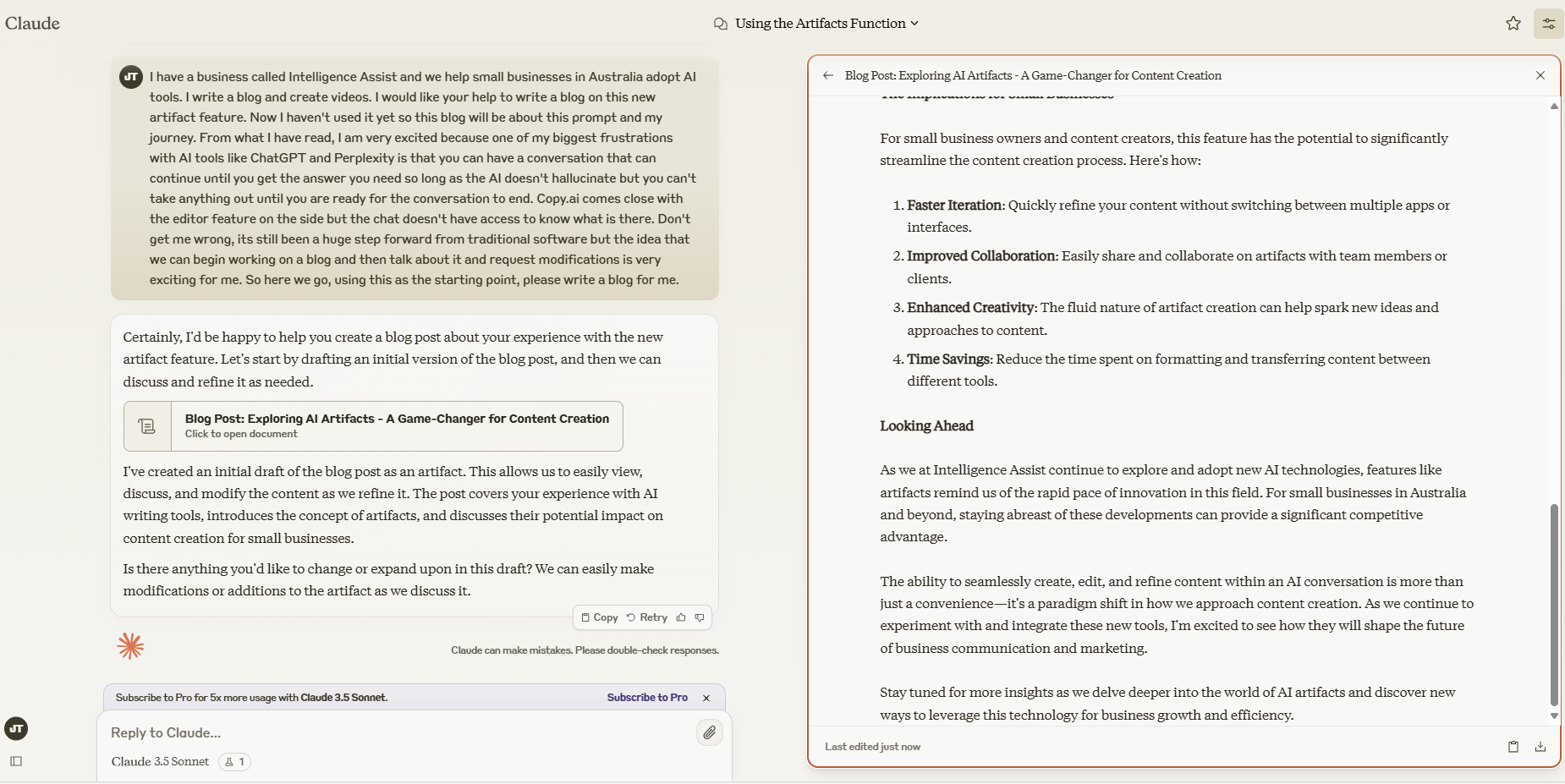 Claude Artifacts: A Game-Changer for Content Creation | Intelligence ...